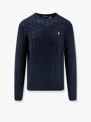 Polo Ralph Lauren Cotton Sweater With Cable Knit - Blue