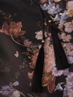 Zimmermann Valiant Embellished Mini Linen And Silk Dress