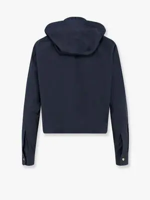 Moncler Cotton Blend Shacket - Blue
