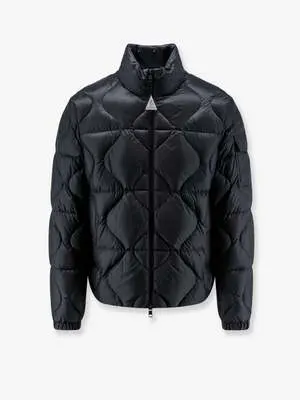 Moncler Asurel Short Down Jacket With Geometric Stitching