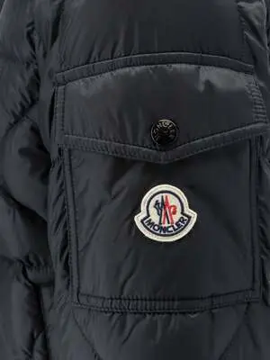 Moncler Asurel Short Down Jacket With Geometric Stitching