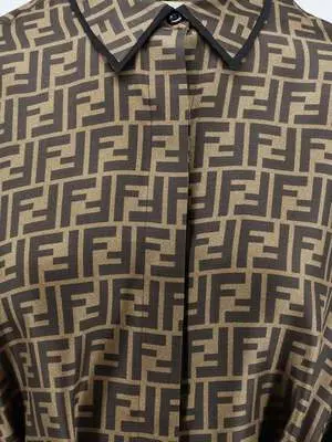 Fendi Allover Ff Motif Silk Dress
