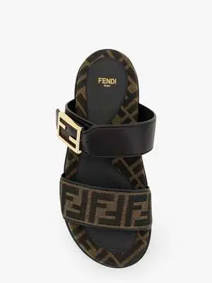 Fendi Ff Fabric Sandals