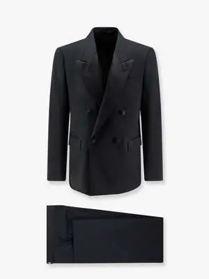 LARDINI Doublebreasted Virgin Wool Tuxedo