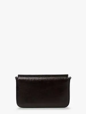 Fendi Crackled Leather Wallet On Chain Tube Crossbody Bag