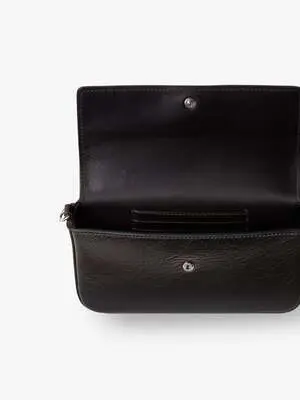 Fendi Crackled Leather Wallet On Chain Tube Crossbody Bag