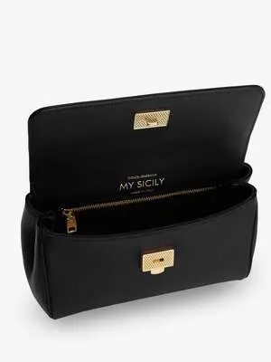 Dolce & Gabbana My Sicily Mini Leather Handbag - Black