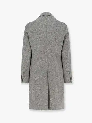 LARDINI Double-breasted Virgin Wool Coat