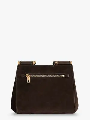 Dolce & Gabbana My Sicily Handbag In Suede - Brown