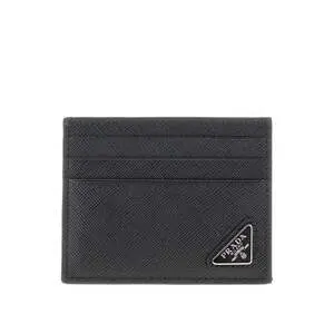Prada Saffiano Leather Carholder - Black