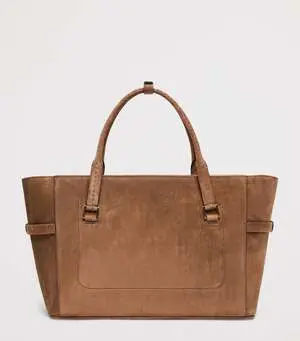 Max Mara Suede Margaux Top Handle Bag - Brown