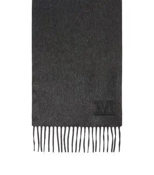 Max Mara Cashmere Monogram Scarf - Grey