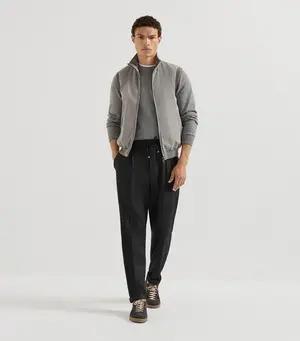 Brunello Cucinelli Virgin Wool Flannel Trousers