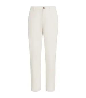 Brunello Cucinelli Corduroy Straight Trousers - White