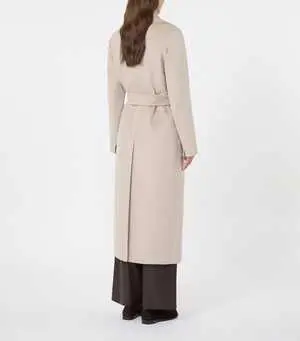 Max Mara Virgin Wool-cashmere Belted Coat - Beige