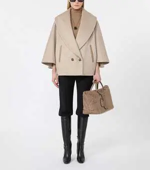 Max Mara Cashmere Shawl-lapel Cape