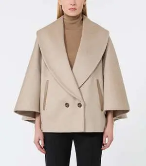 Max Mara Cashmere Shawl-lapel Cape