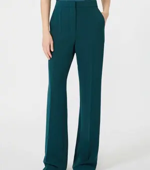Max Mara Flared Tuxedo Trousers - Green