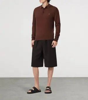 ALLSAINTS Merino Wool Mode Polo Shirt