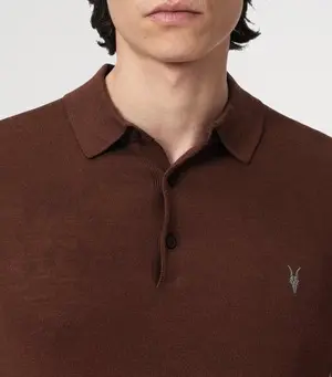 ALLSAINTS Merino Wool Mode Polo Shirt
