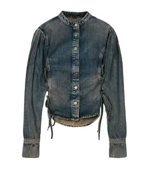 ALLSAINTS Denim Lace-up Evanna Shirt