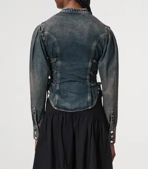 ALLSAINTS Denim Lace-up Evanna Shirt