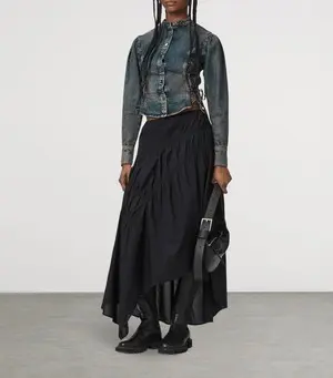 ALLSAINTS Denim Lace-up Evanna Shirt