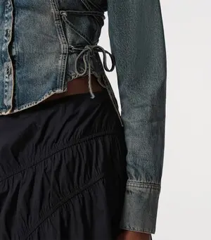 ALLSAINTS Denim Lace-up Evanna Shirt