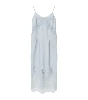 ALLSAINTS Linen Samia Midi Dress - Blue