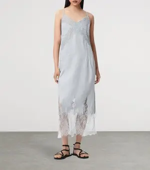 ALLSAINTS Linen Samia Midi Dress