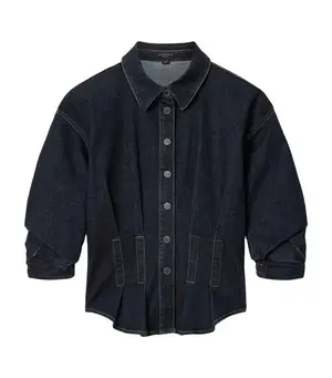 ALLSAINTS Denim Puff-sleeve Nancy Shirt