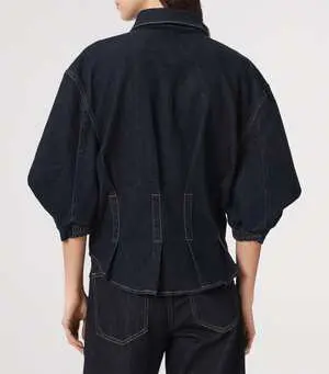 ALLSAINTS Denim Puff-sleeve Nancy Shirt