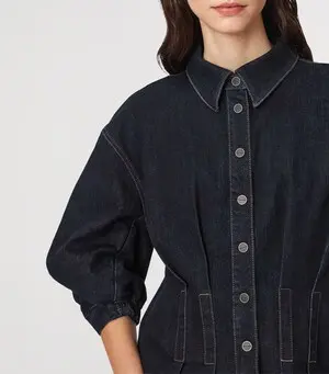ALLSAINTS Denim Puff-sleeve Nancy Shirt
