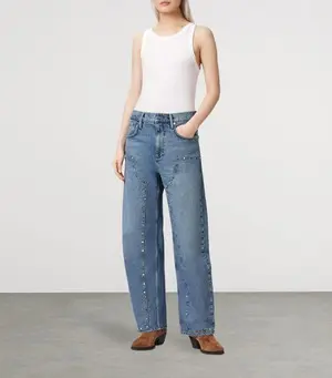 ALLSAINTS Sadie Studded Barrel-leg Jeans