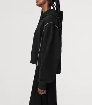 ALLSAINTS Organic Cotton Zip-detail Ciara Hoodie - Black