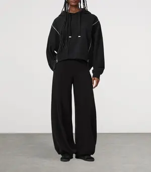 ALLSAINTS Organic Cotton Zip-detail Ciara Hoodie - Black