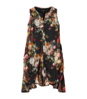 ALLSAINTS Floral Cotton Sybil Mini Dress