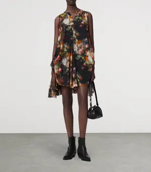 ALLSAINTS Floral Cotton Sybil Mini Dress