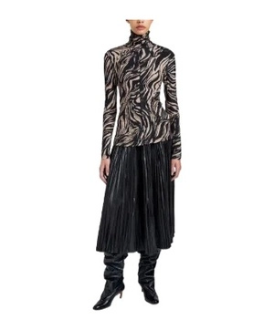 Proenza Schouler Audrey Marble-print Top - Black