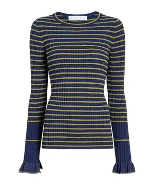 Proenza Schouler Striped Ruffled Sweater