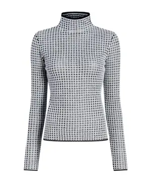 Proenza Schouler Zella Check High-neck Top