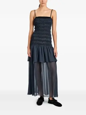 Proenza Schouler Michal Ruffled Midi Dress - Black