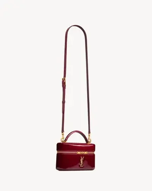 Saint Laurent Gaby Logo Cosmetic Bag - Deep Rose