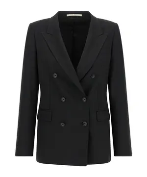 TAGLIATORE Tagliatore Double-Breasted Virgin Wool Blend Blazer