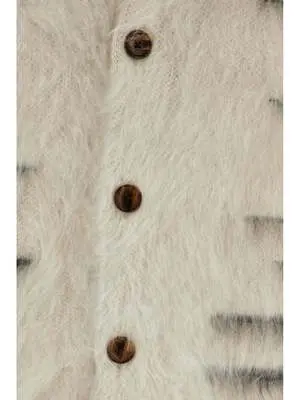TOM FORD Striped Mohair-blend Cardigan