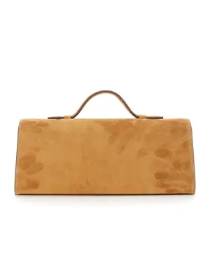 Savette Symmetry Slim Suede Clutch Bag