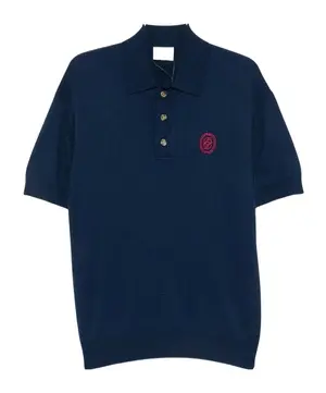 Drole De Monsieur Short-sleeved Polo Shirt - Blue
