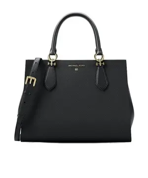 Michael Kors Marilyn Saffiano Leather Satchel - Black