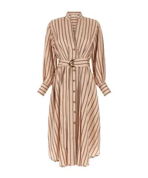 Zimmermann Striped Silk Shirt Dress