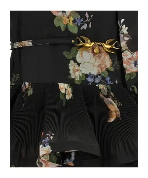 Zimmermann Pleated Sleeved Midi Dress